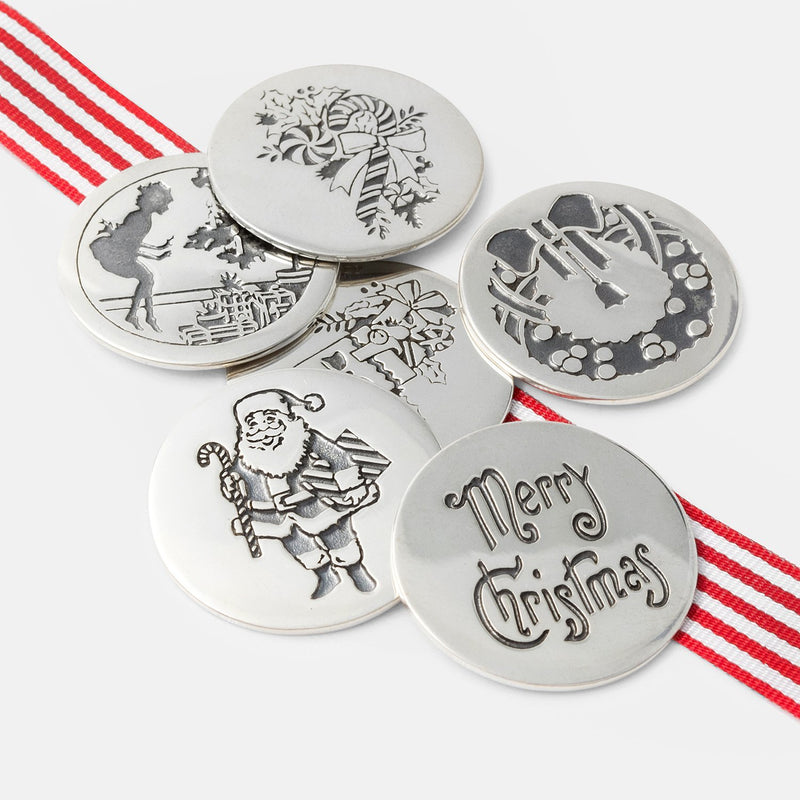 Deluxe Silver Christmas Pudding Coins (created in Australia)
