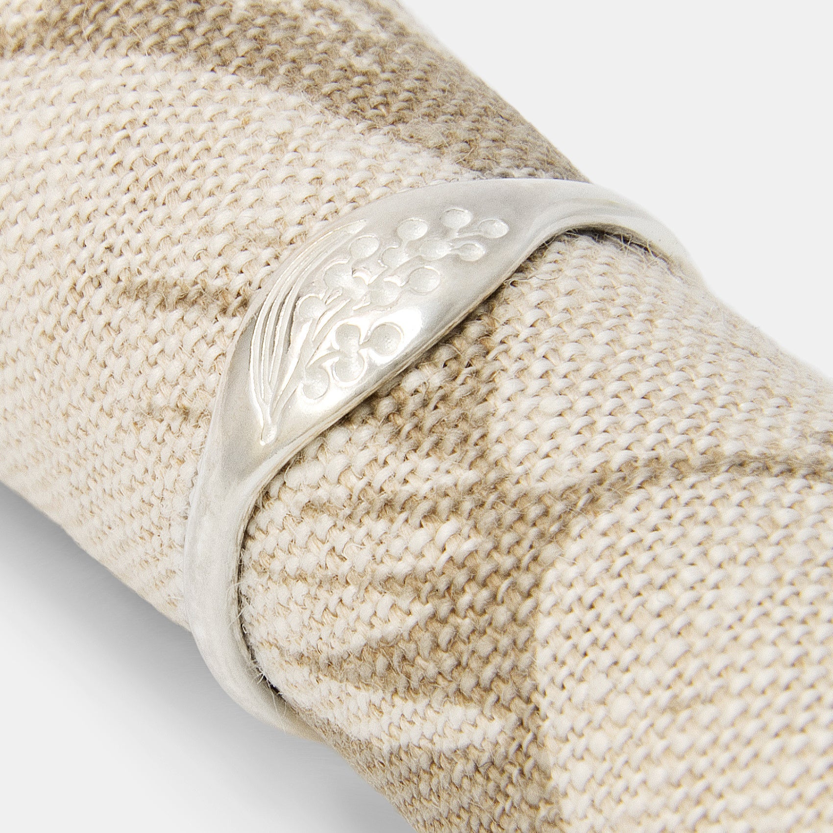 Wattle Flowers Signet Ring in Silver | Australian Flowers