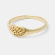 Wattle Flower Solid Gold Signet Ring (14ct) - Australian Design